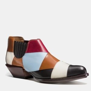 Coach | Shoes | Nwt Coach Multi Color Patchwork Booties 65 7 | Poshmark